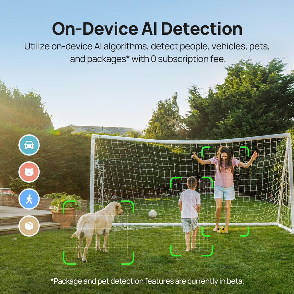 Anona Aurora 4K UHD AI 24/7 AOV Solar Battery Powered Security Camera