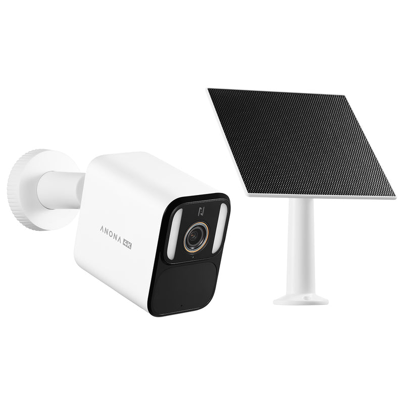 Anona Aurora 4K UHD AI 24/7 AOV Solar Battery Powered Security Camera